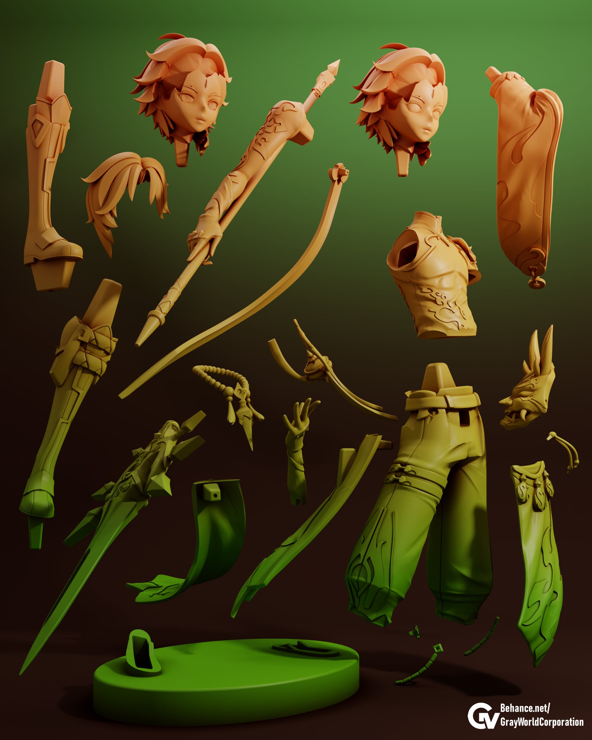 Xiao Genshin Impact Fan Art 3D Printed Resin Model Figure KIT - Etsy