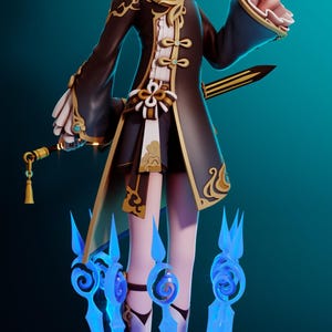 Xingqiu FAN ART Genshin Impact 3D Printed Resin Model Figure KIT - Etsy ...