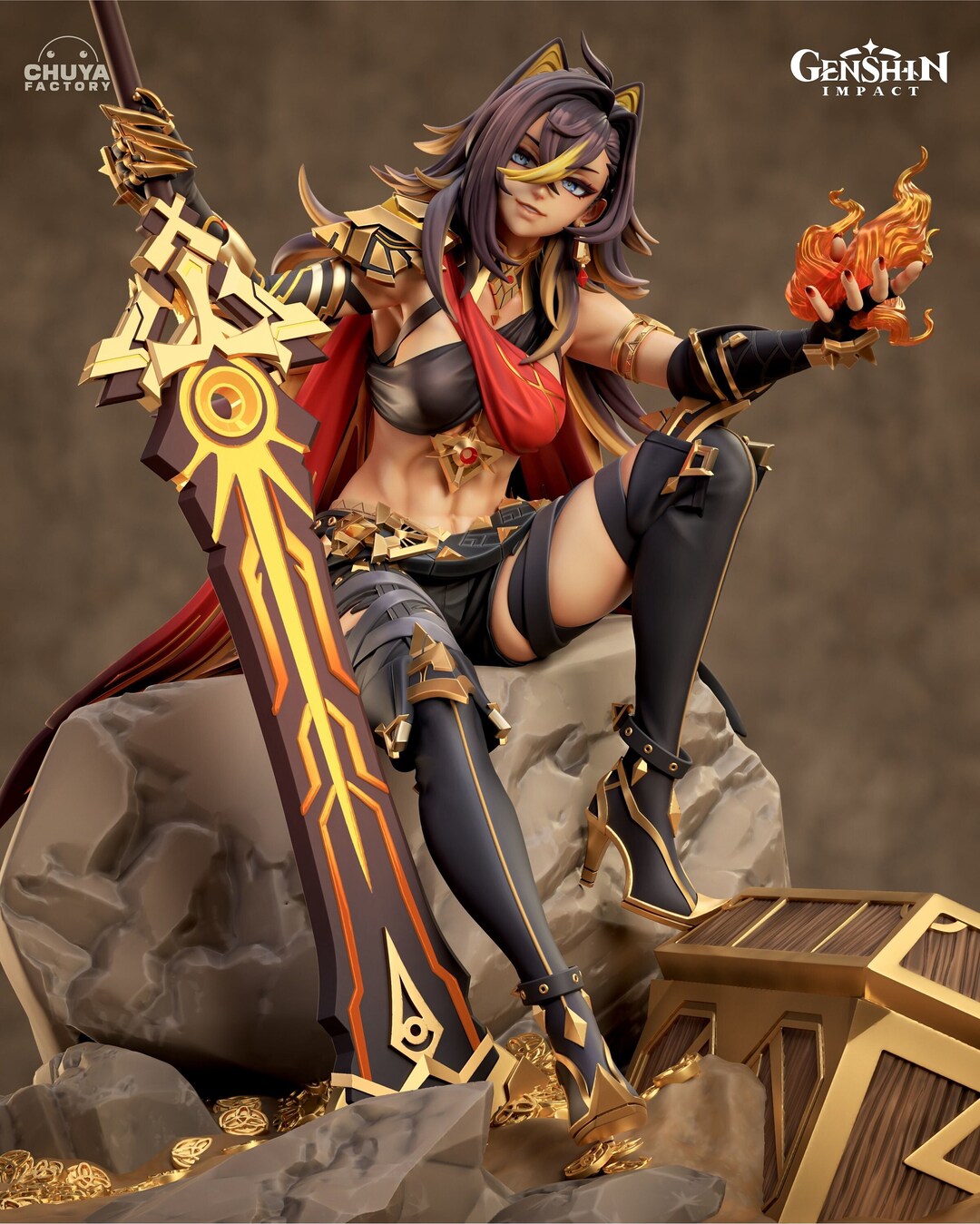 Dehya -FAN ART- Genshin Impact 3D Printed Resin Model Figure KIT - Etsy