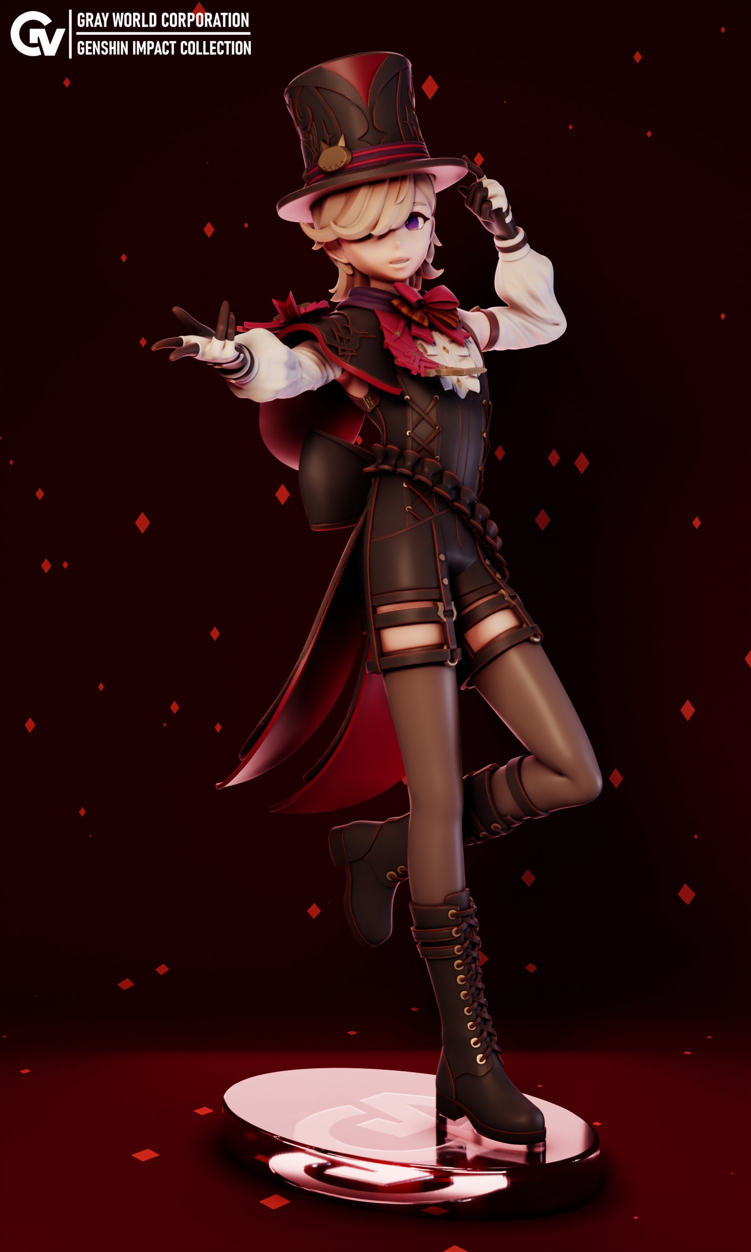 Lyney Genshin Impact Fan Art 3D Printed Resin Model Figure KIT - Etsy