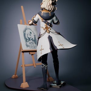 Albedo FAN ART Genshin Impact 3D Printed Resin Model Figure KIT - Etsy ...