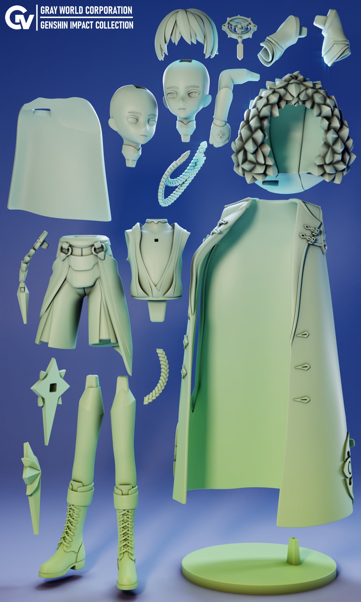 Scaramouche FAN ART Genshin Impact 3D Printed Resin Model Figure KIT - Etsy