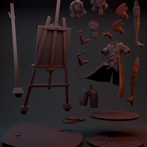 Albedo FAN ART Genshin Impact 3D Printed Resin Model Figure KIT - Etsy ...