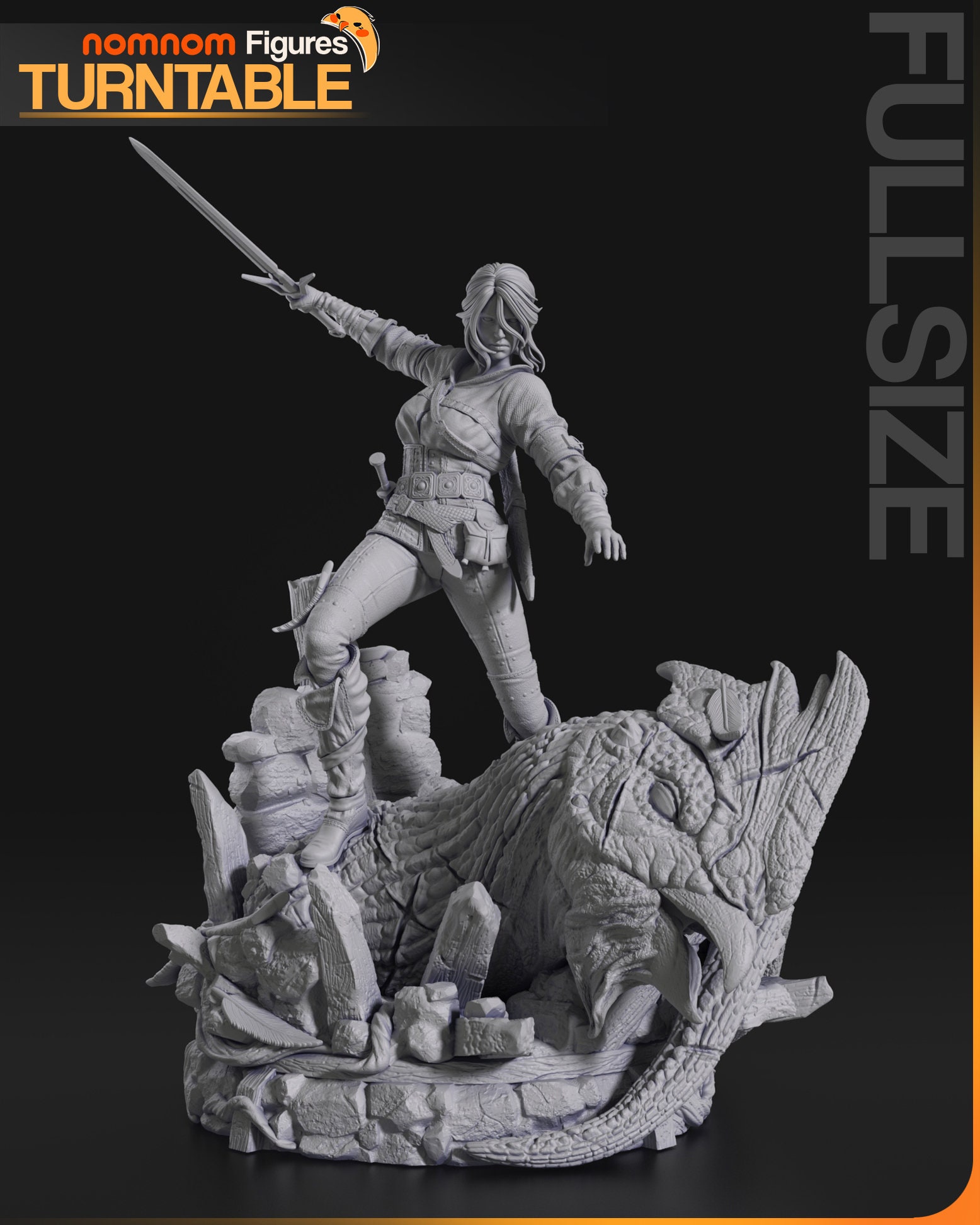 Ciri FAN ART the Witcher 3D Printed Resin Model Figure KIT - Etsy
