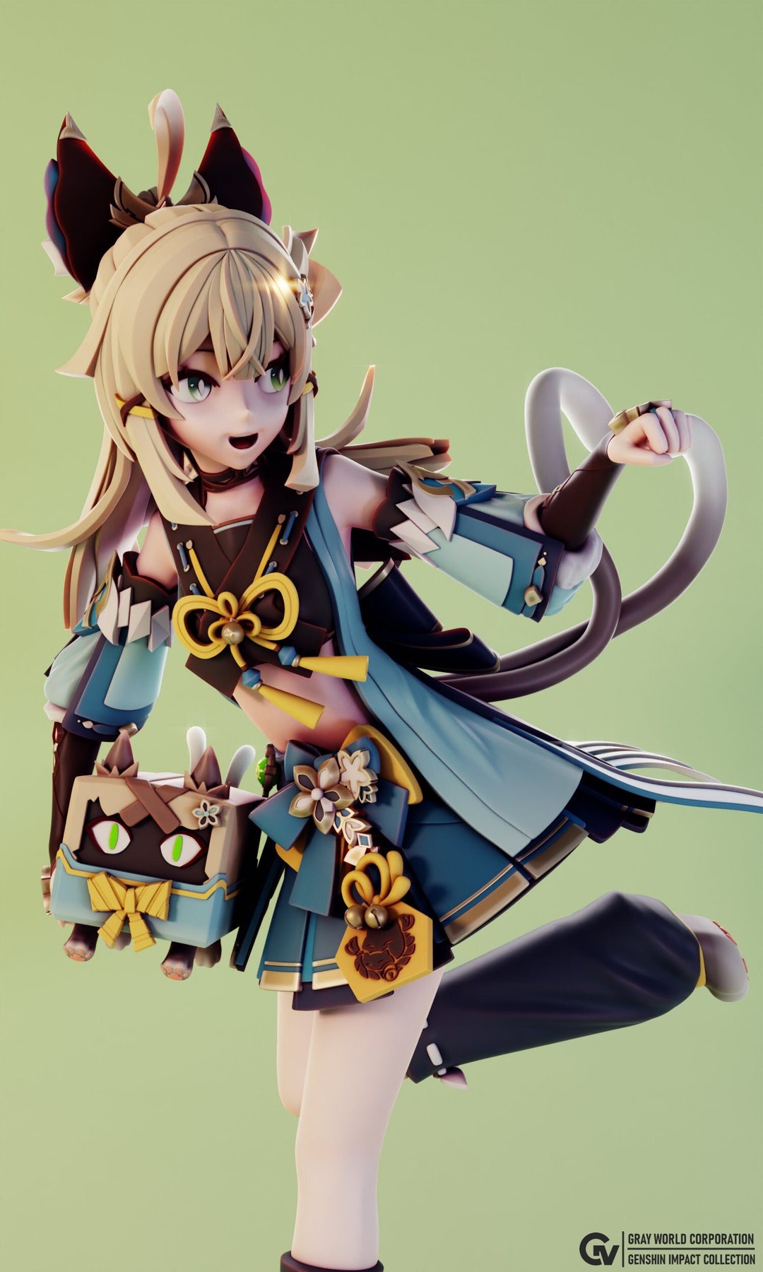 Kirara FAN ART Genshin Impact 3D Printed Resin Model Figure KIT - Etsy