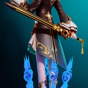 Xingqiu FAN ART Genshin Impact 3D Printed Resin Model Figure KIT - Etsy ...