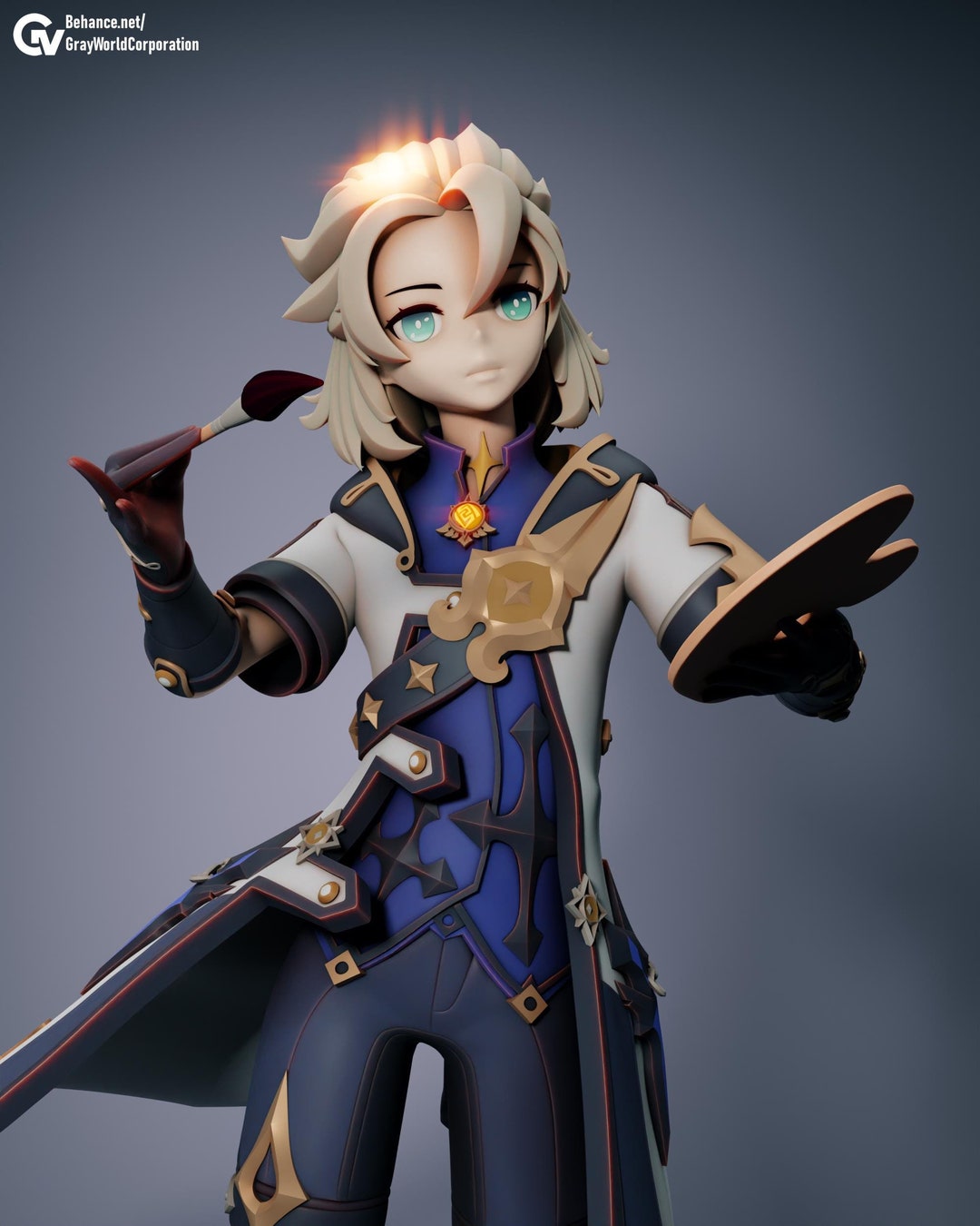 Albedo -FAN ART- Genshin Impact 3D Printed Resin Model Figure KIT - Etsy