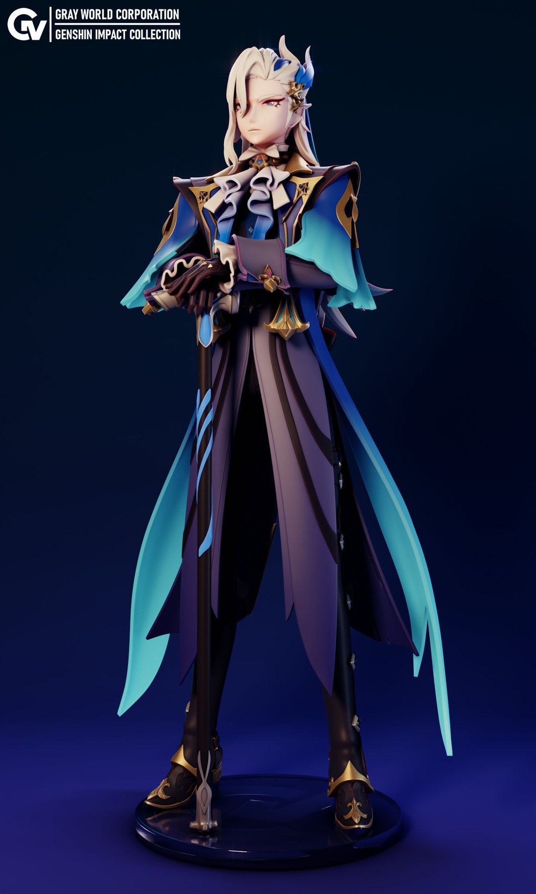 Neuvillette FAN ART Genshin Impact 3D Printed Resin Model Figure KIT - Etsy