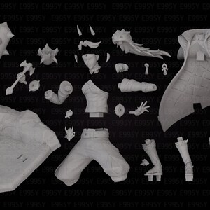 Arataki Itto FAN ART Genshin Impact 3D Printed Resin Model Figure KIT ...