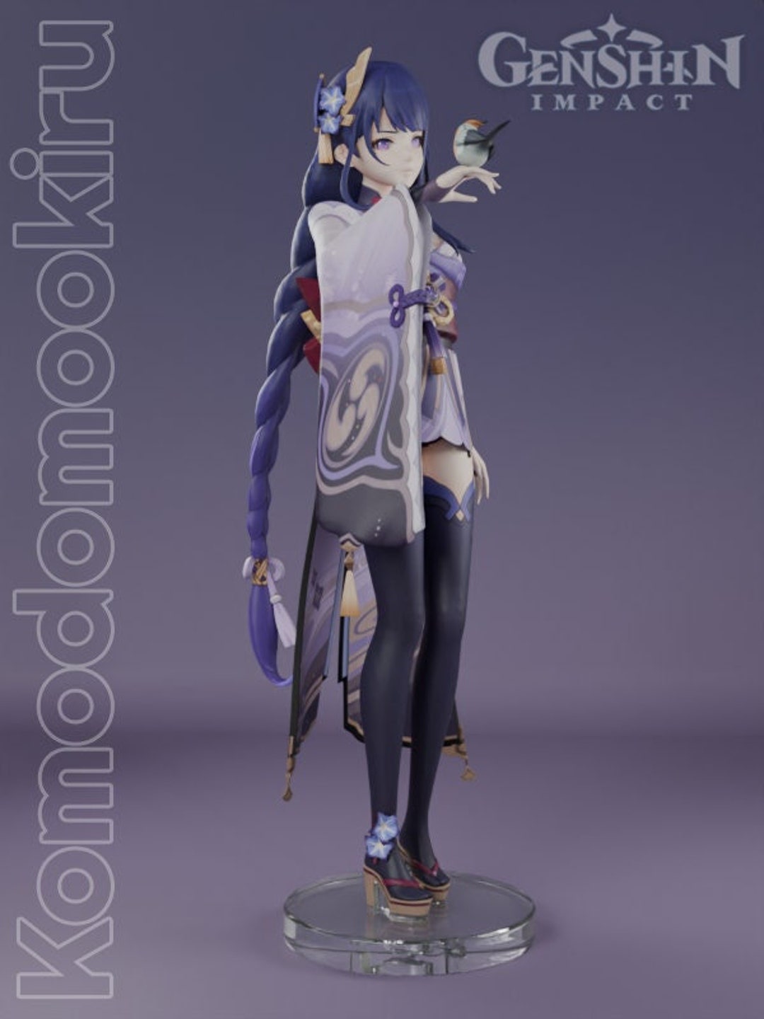 Raiden Shogun FAN ART Genshin Impact 3D Printed Resin Model Figure KIT ...