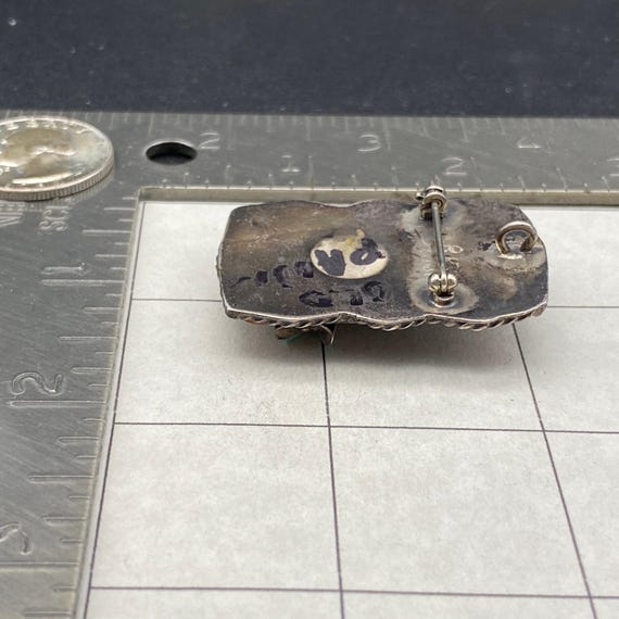 Vintage Zuni Native Cardinal Bird Coral Turquoise Sil… - Gem