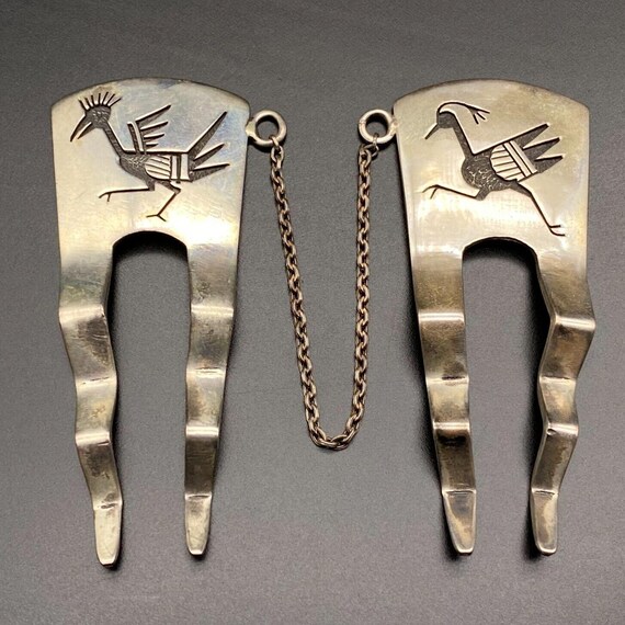 Vintage Hopi Victor Coochwytewa Roadrunner Bird Silve… - Gem