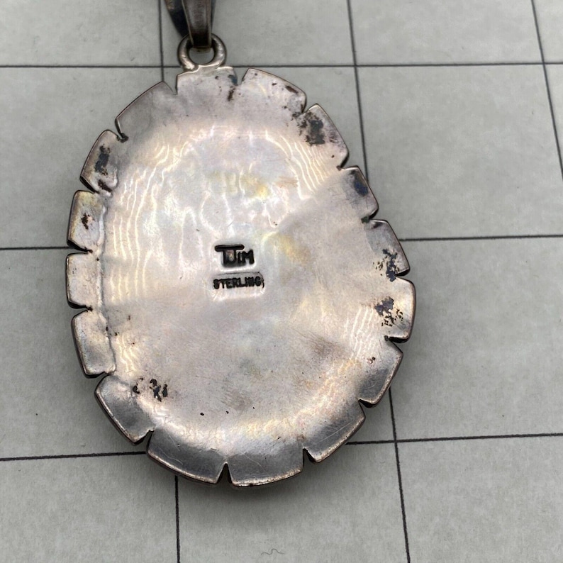 Vintage Navajo Native Thomas Jim Sterling Silver Dangle Pendant - Etsy