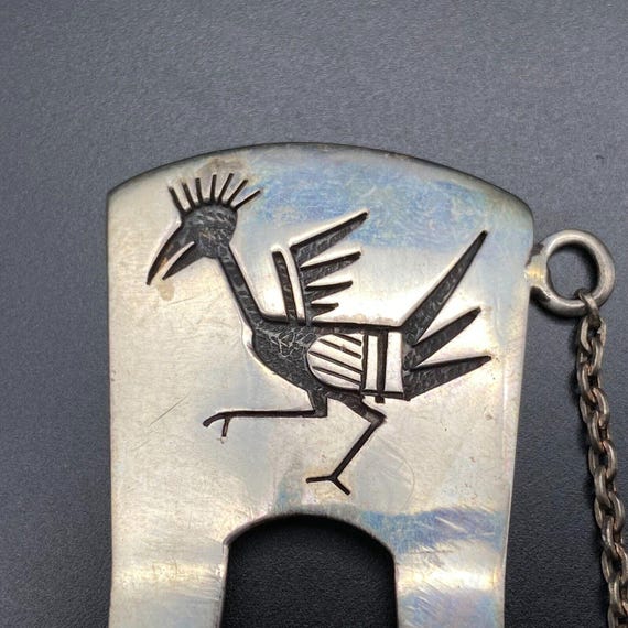 Vintage Hopi Victor Coochwytewa Roadrunner Bird Silve… - Gem