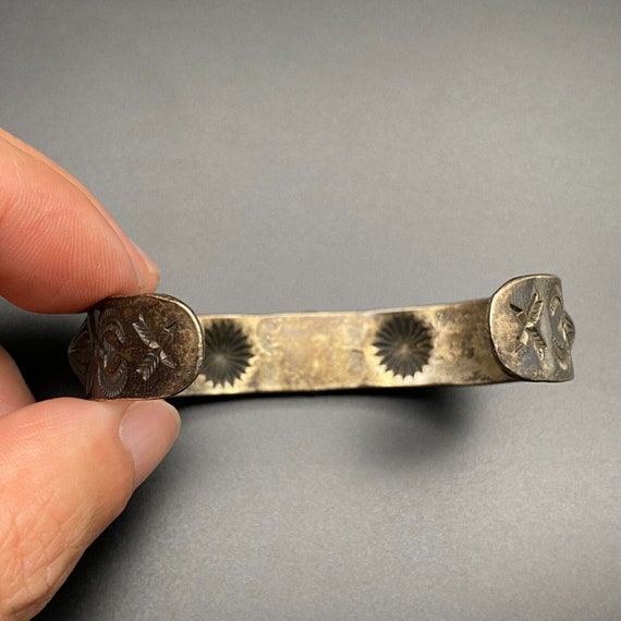 Vintage Navajo Whirling Log Turquoise Hand Stamped Si… - Gem