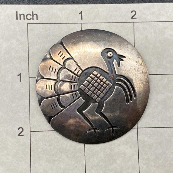 Vintage Hopi Victor Coochwytewa Native Silver Turkey … - Gem