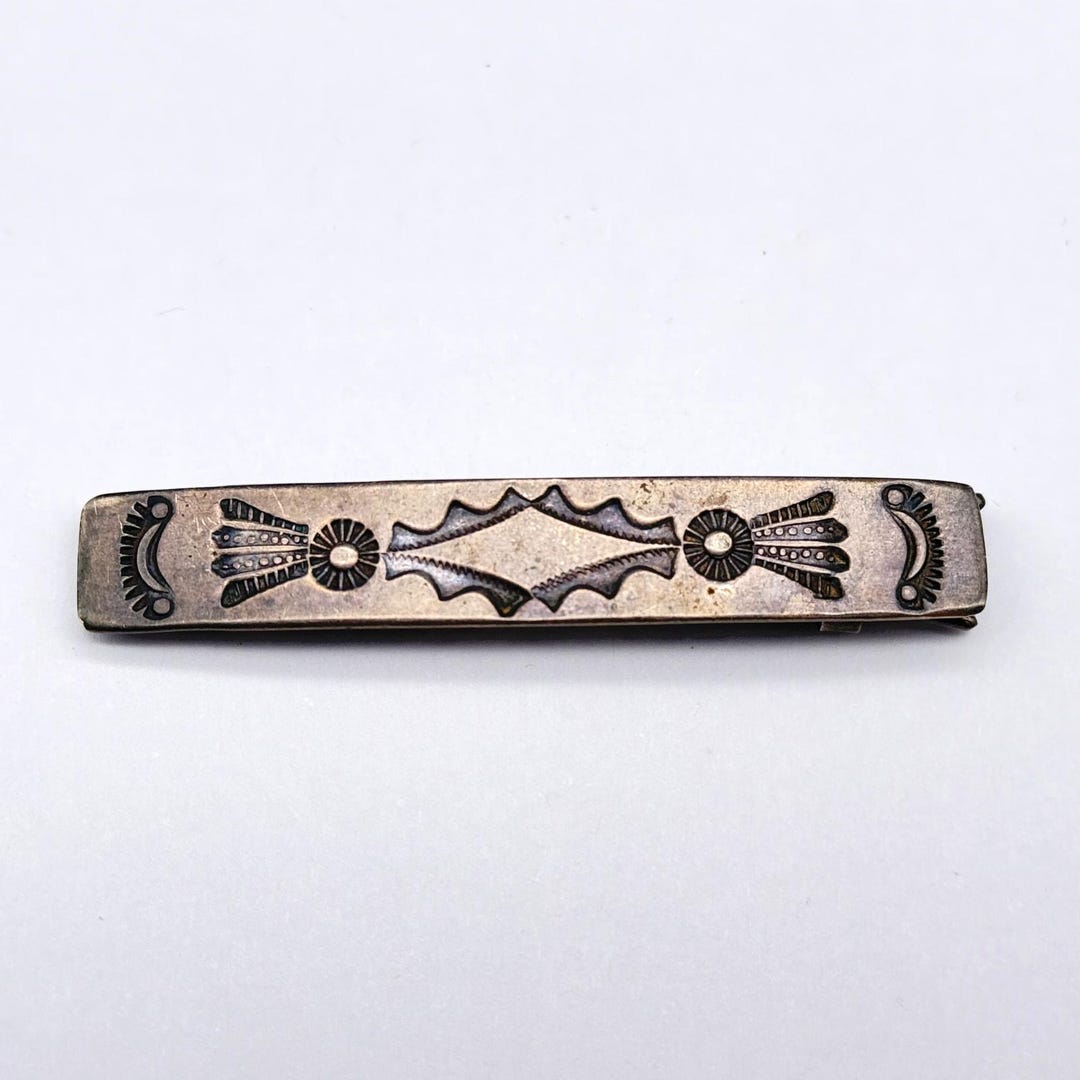 Vintage UITA 36 Navajo Native Hand Stampwork Silver Hair Pin - Etsy