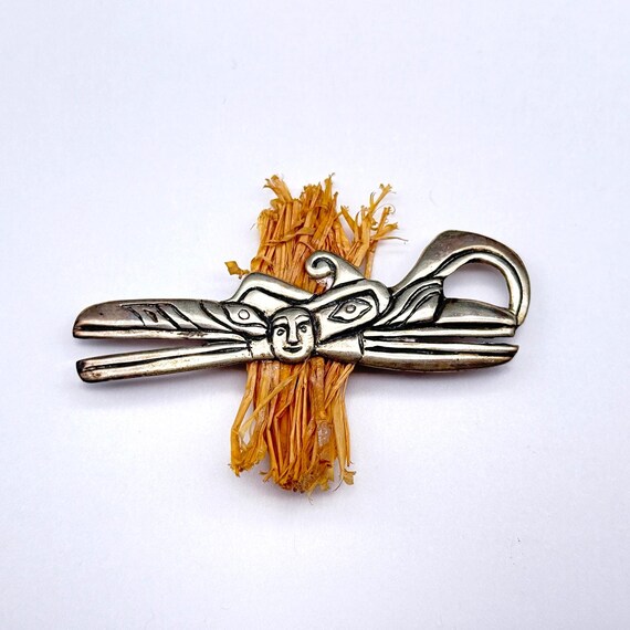 Vintage Northwest Native Abstract Straw Sterling Silv… - Gem