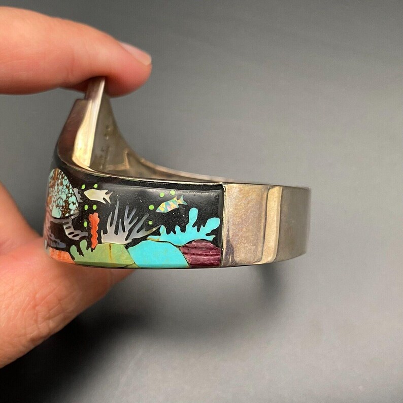 Vintage David Freeland Jr Sea Turtle Sterling Silver Bracelet Small 6-5 ...