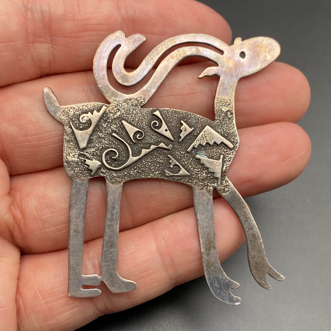 Vintage Lonn Parker Originals Deer Sterling Silver Pin Brooch - Etsy