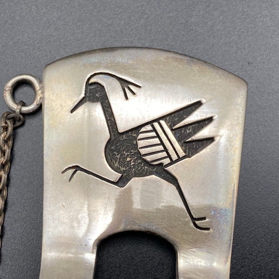 Vintage Hopi Victor Coochwytewa Roadrunner Bird Silve… - Gem