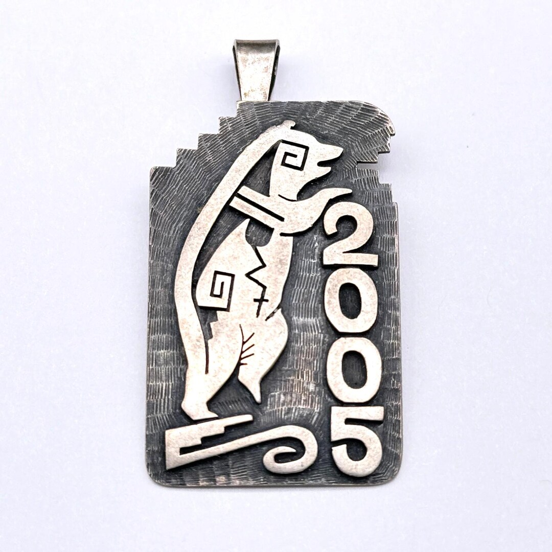 Vintage Hopi Berra Tawahongva Native Bear 2005 Thundercloud Silver ...