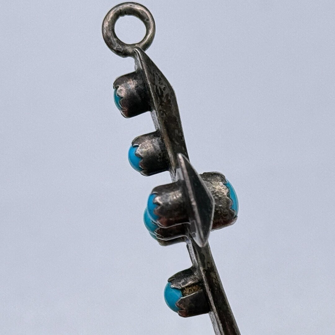 Vintage Navajo Native Cross Turquoise Two Side Silver Pendant - Etsy