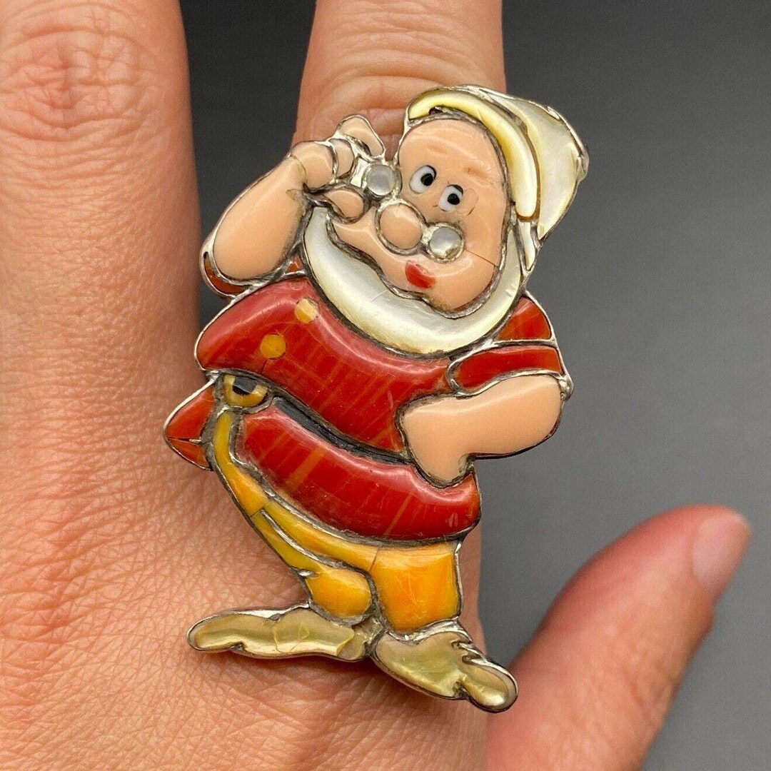 Vintage Southwestern Dwarf Multiple Inlay MOP Sterling Silver Ring Size ...