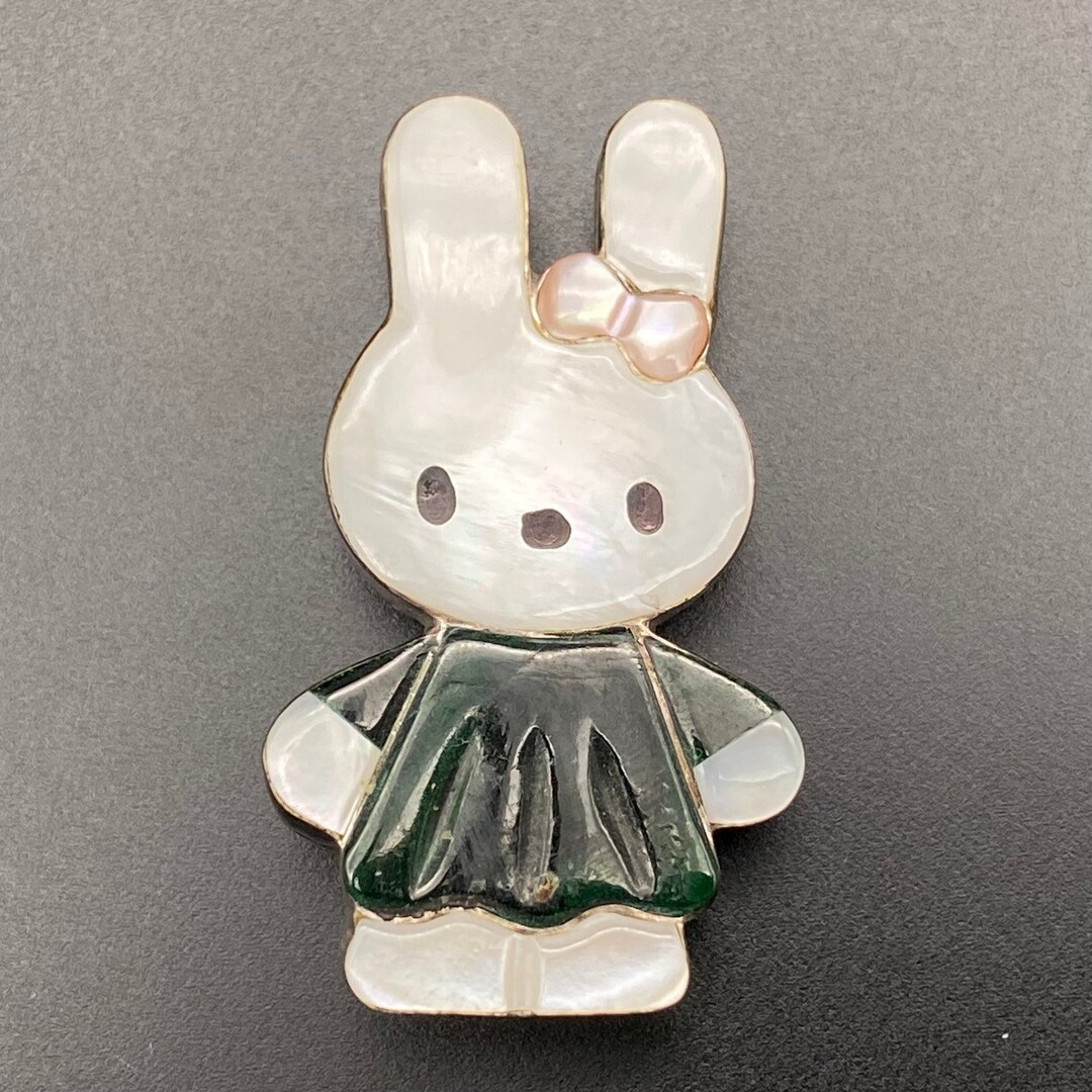 Vintage Zuni Zunitoon Native Cathy Bunny Rabbit MOP Silver Pin Brooch ...