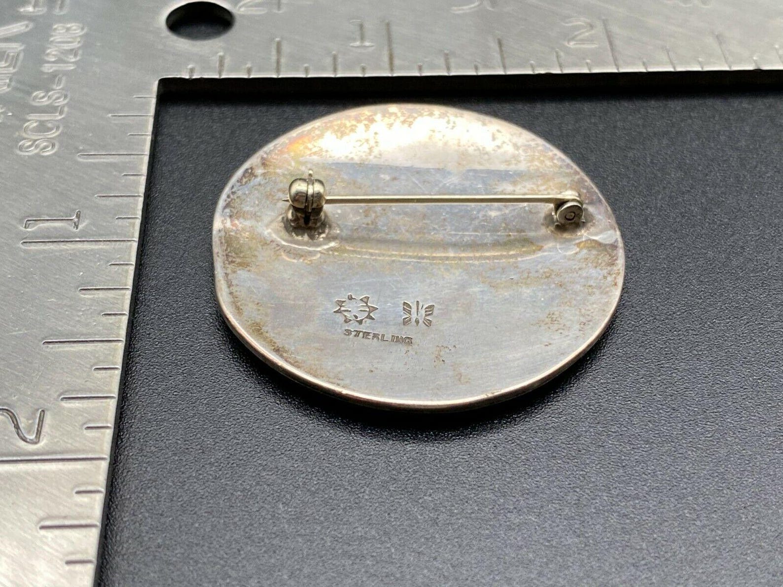 Vintage Hopi Native Douglas Holmes Water Waves Sterling Silver Pin ...