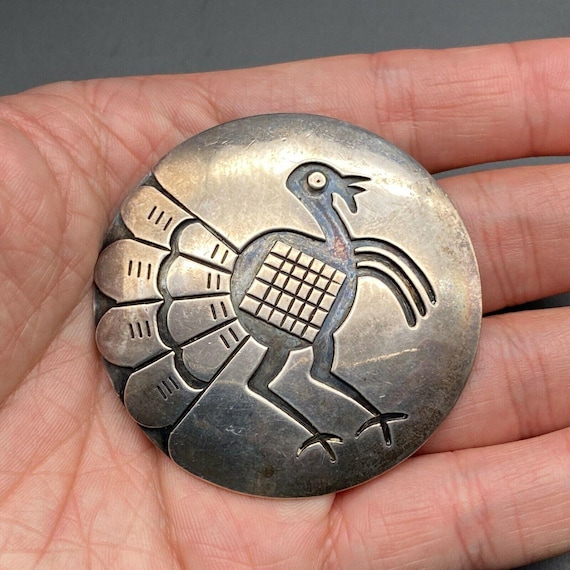 Vintage Hopi Victor Coochwytewa Native Silver Turkey … - Gem