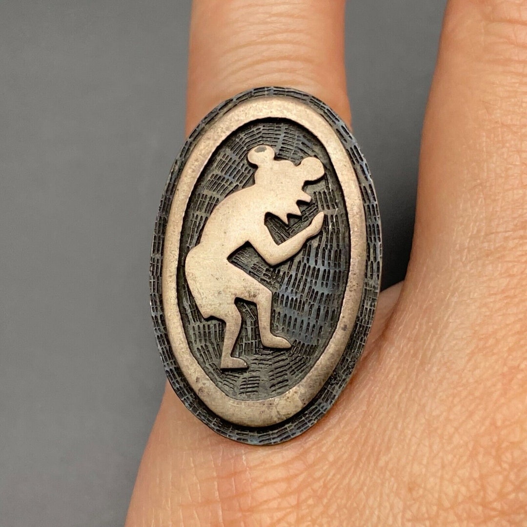 Vintage Hopi Bernard Dawahoya Mudhead Kachina Silver Ring Size 6.5 - Etsy