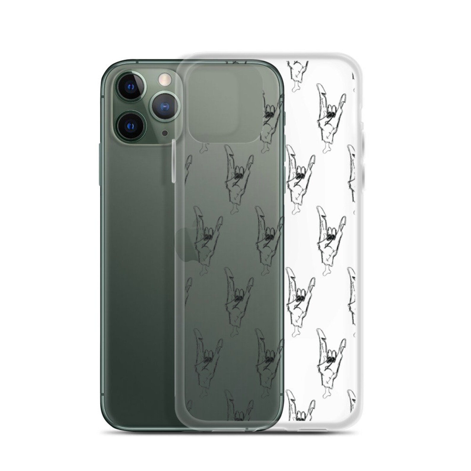 Zombie Rock Clear iPhone Case Zombie Phone Case Halloween Phone Case ...