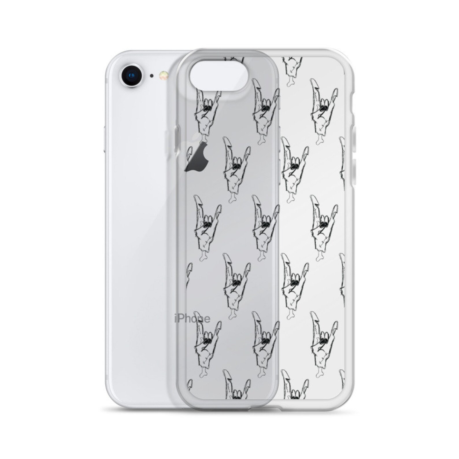 Zombie Rock Clear iPhone Case Zombie Phone Case Halloween Phone Case ...