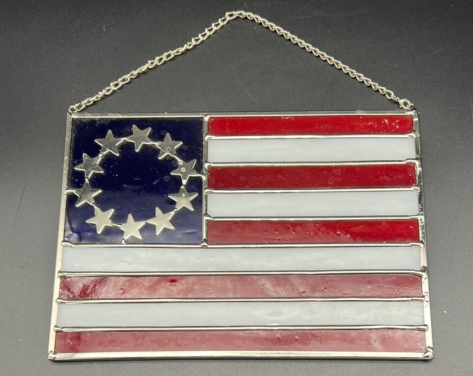 Stained Glass Flag Patriotic Window Decor - Etsy