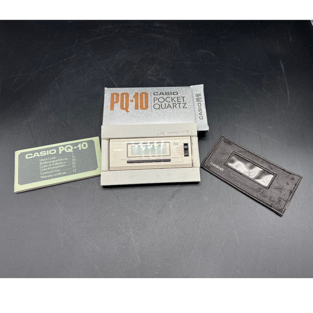 Vintage Casio PQ-10 Pocket Quartz Alarm Clock Stopwatch - Etsy