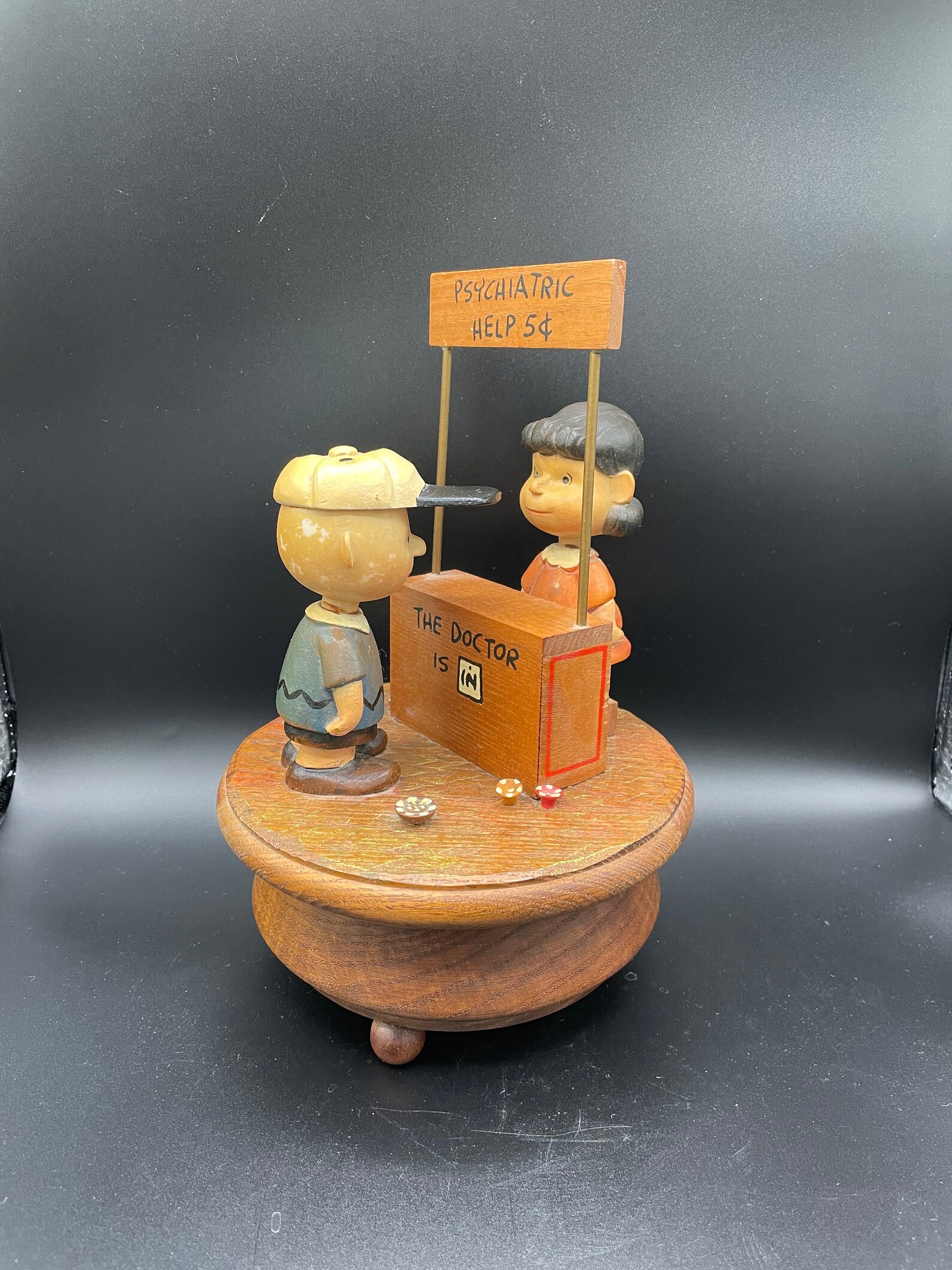 Vintage Anri Music Box Italy Charlie Brown and Lucy | Etsy
