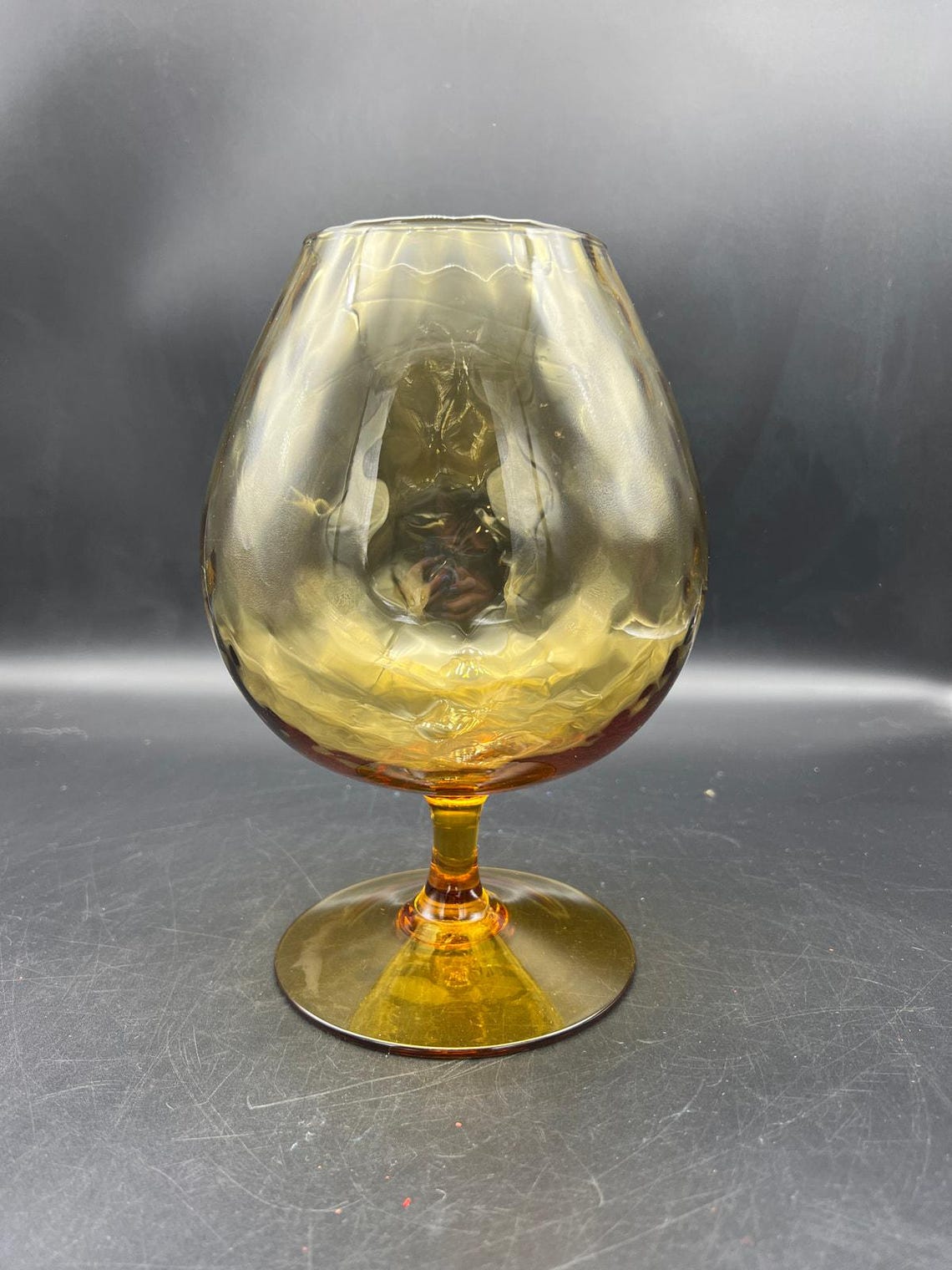 Vintage Empoli Amber Brandy Snifter 1960's - Etsy