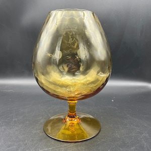 Vintage Empoli Amber Brandy Snifter 1960's - Etsy