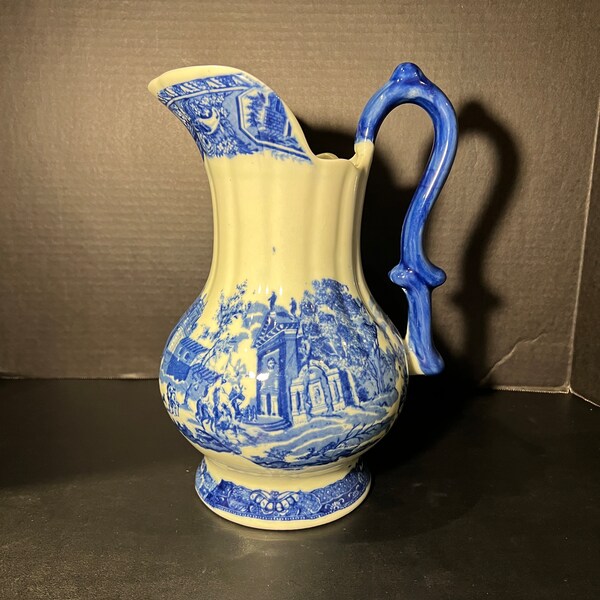 Flow Blue Pitcher - Etsy