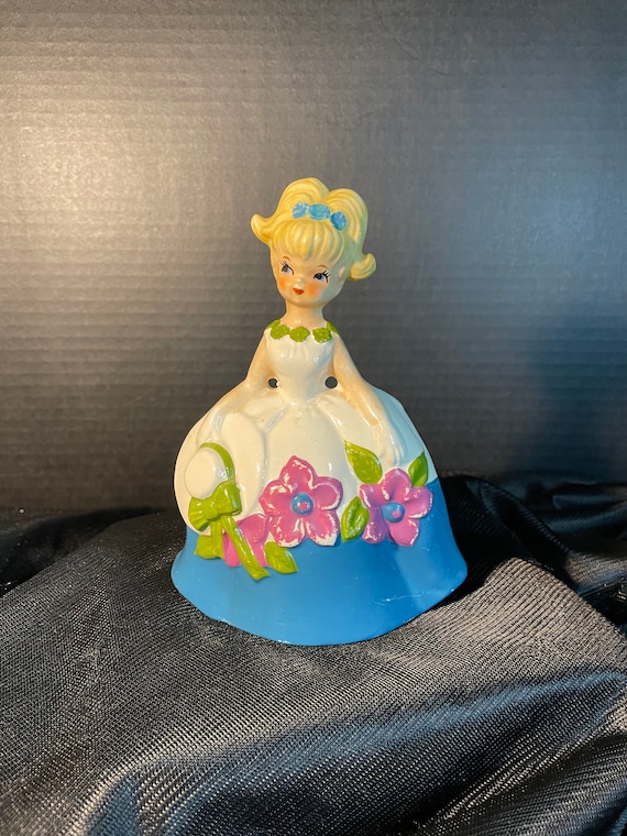 Vintage Inarco Blonde Girl Planter 1960's With Purple | Etsy