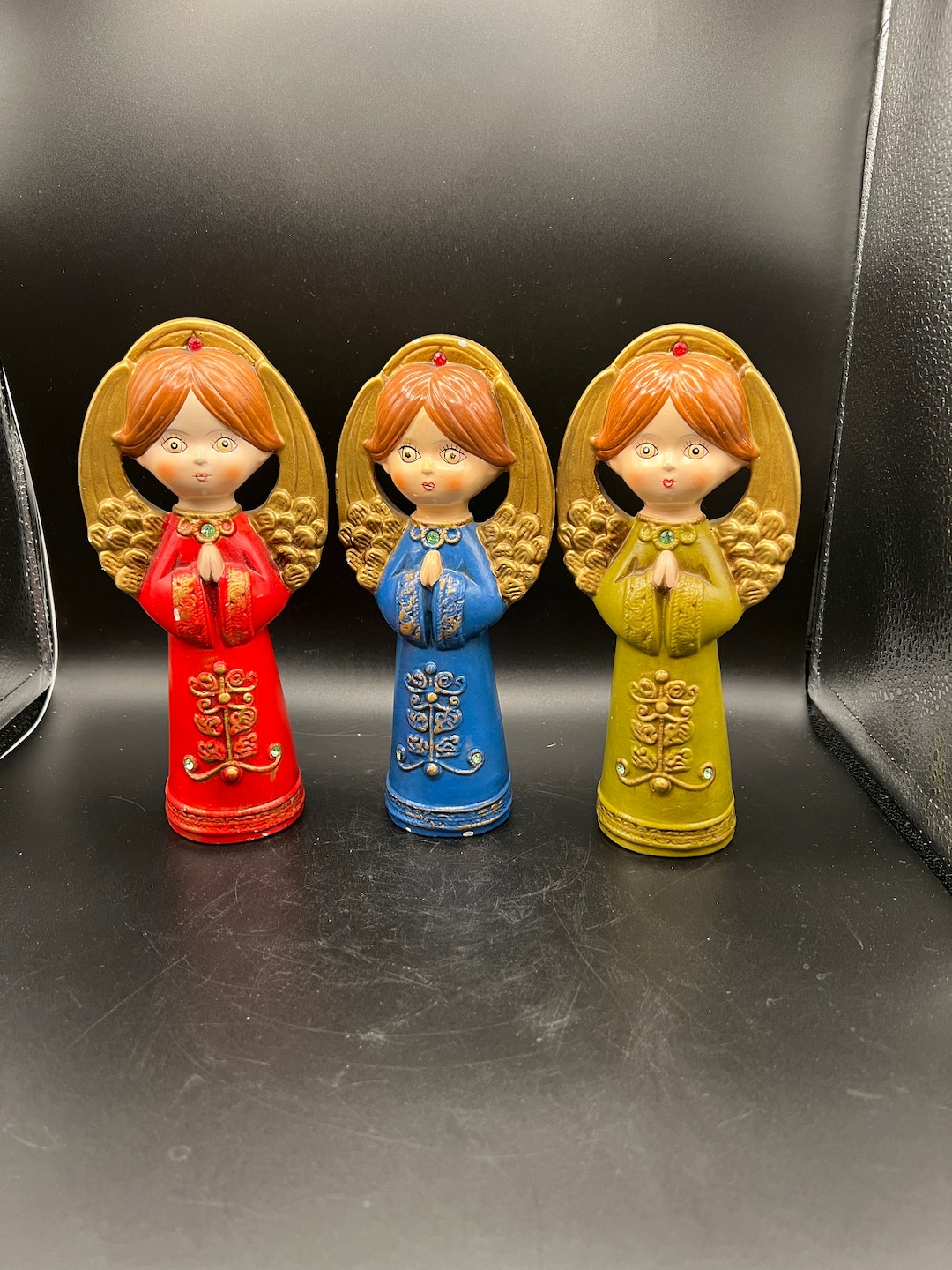 Paper Mache' Christmas Angels Set of 3 1970's - Etsy