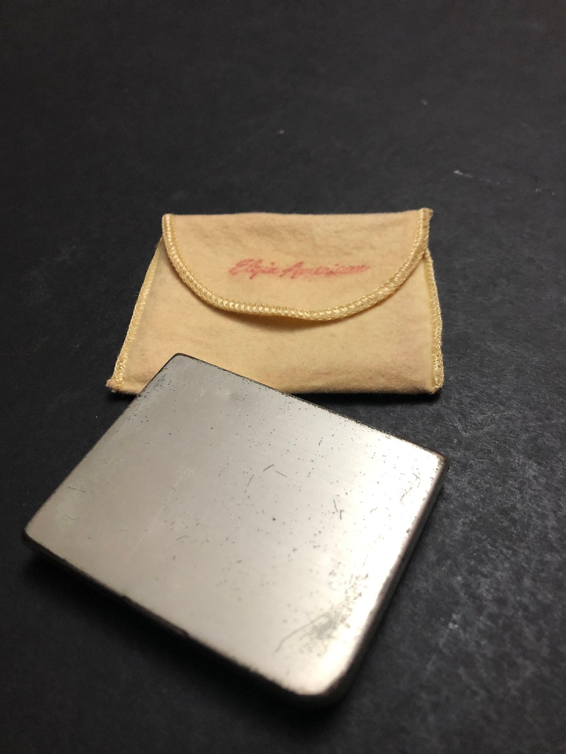 Vintage Elgin American Powder Compact Silver Copper and Gold - Etsy