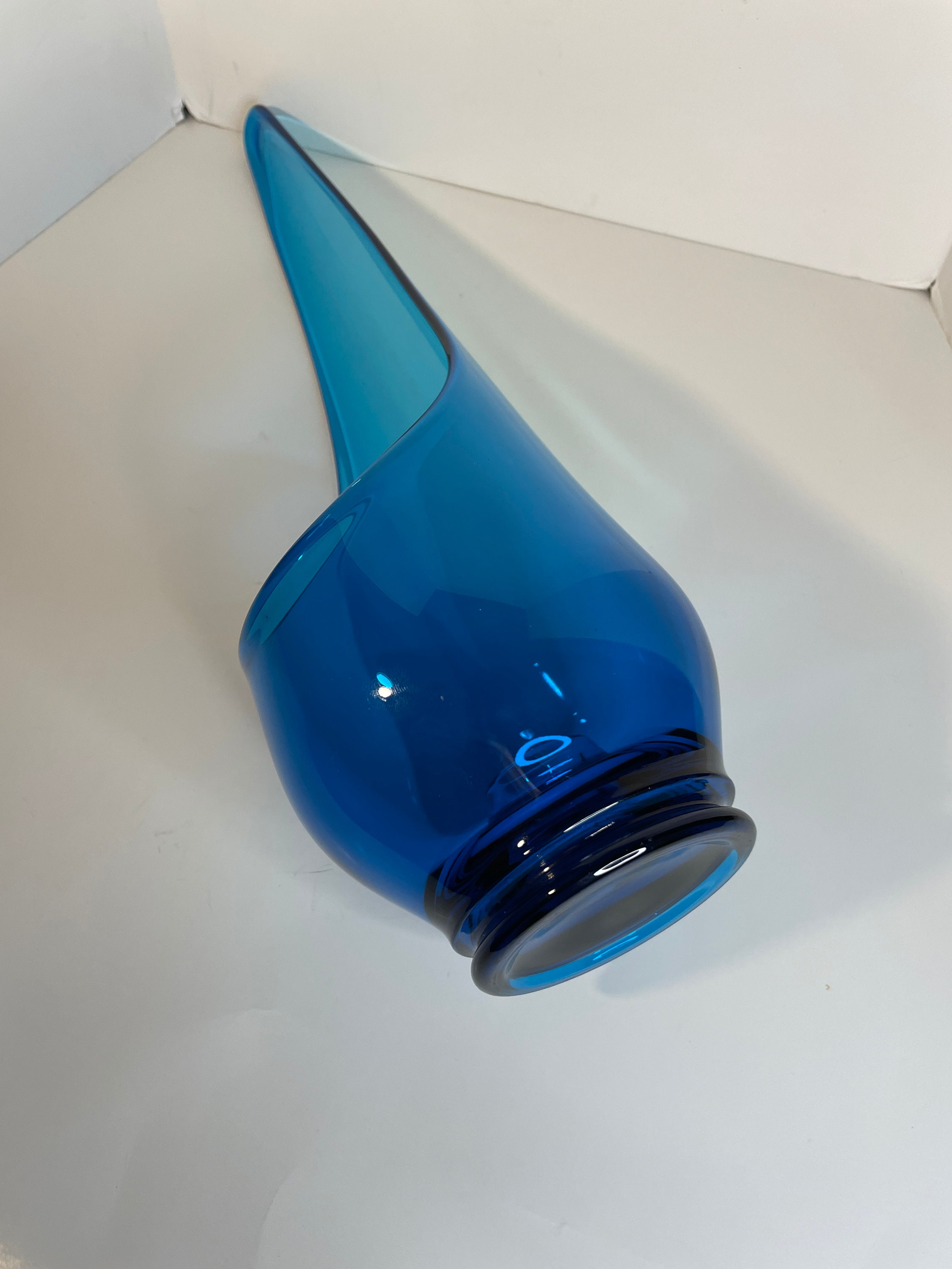 MCM Viking Glass Swung Glass Candleholder Brilliant Blue - Etsy