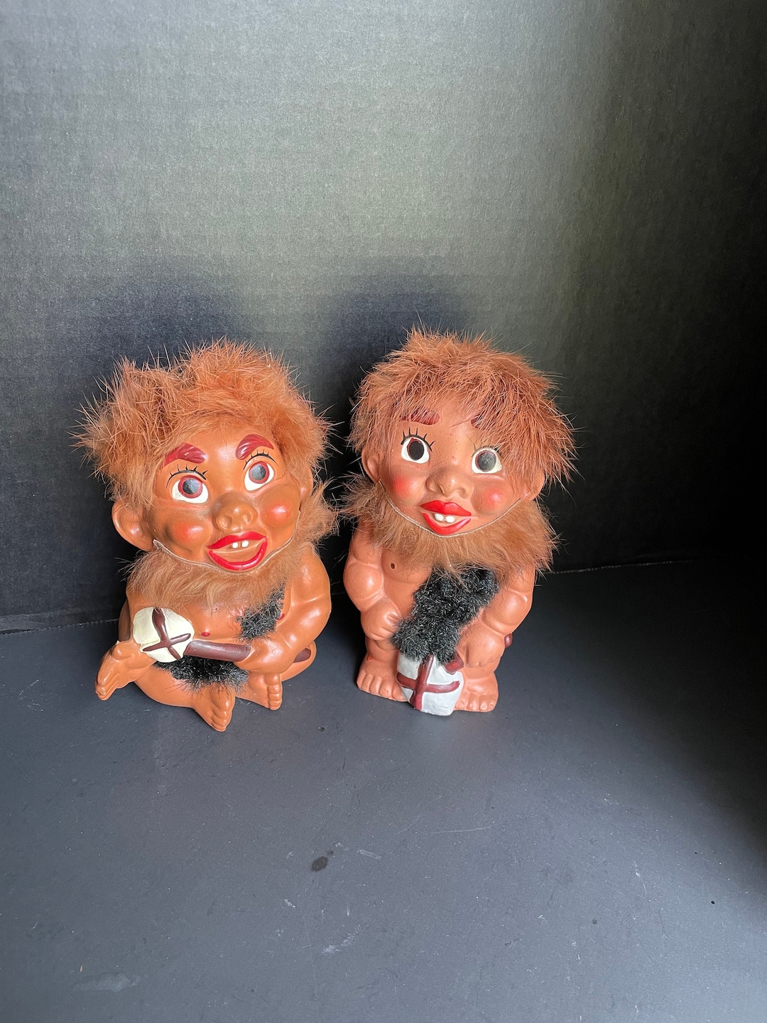 Vintage Cavemen Caveman Red Clay Pottery Banks Set of 2 - Etsy
