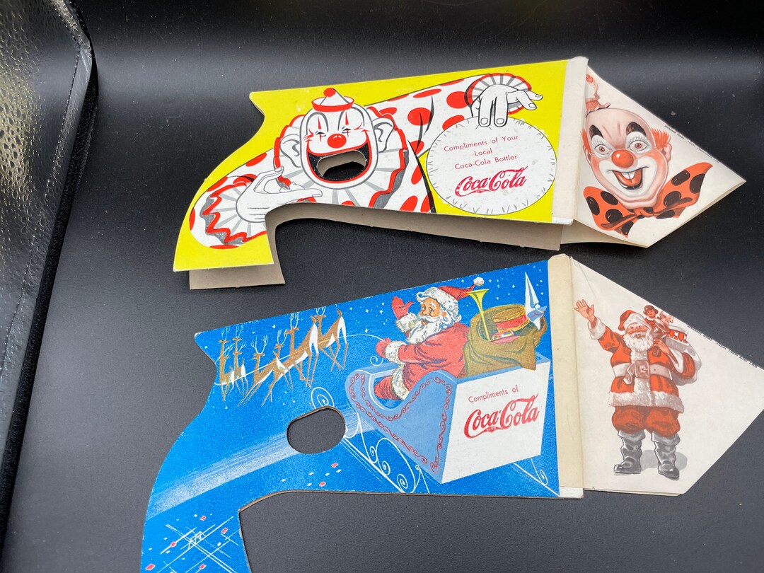 Coca Cola Coke Paper Exploding Gun 1950's Christmas and Circus Themed ...
