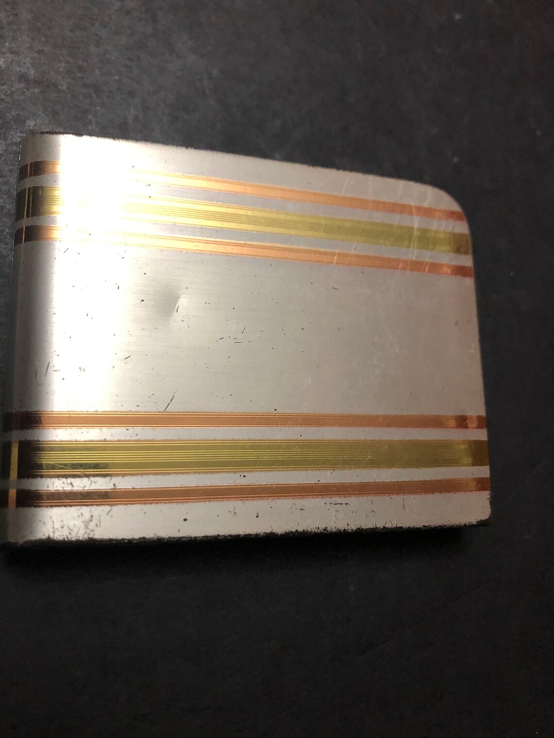 Vintage Elgin American Powder Compact Silver Copper and Gold - Etsy