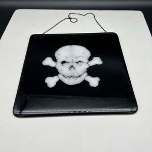 Skeleton Cross Bones Glass Wall Hanging or Trivet Halloween Decor - Etsy