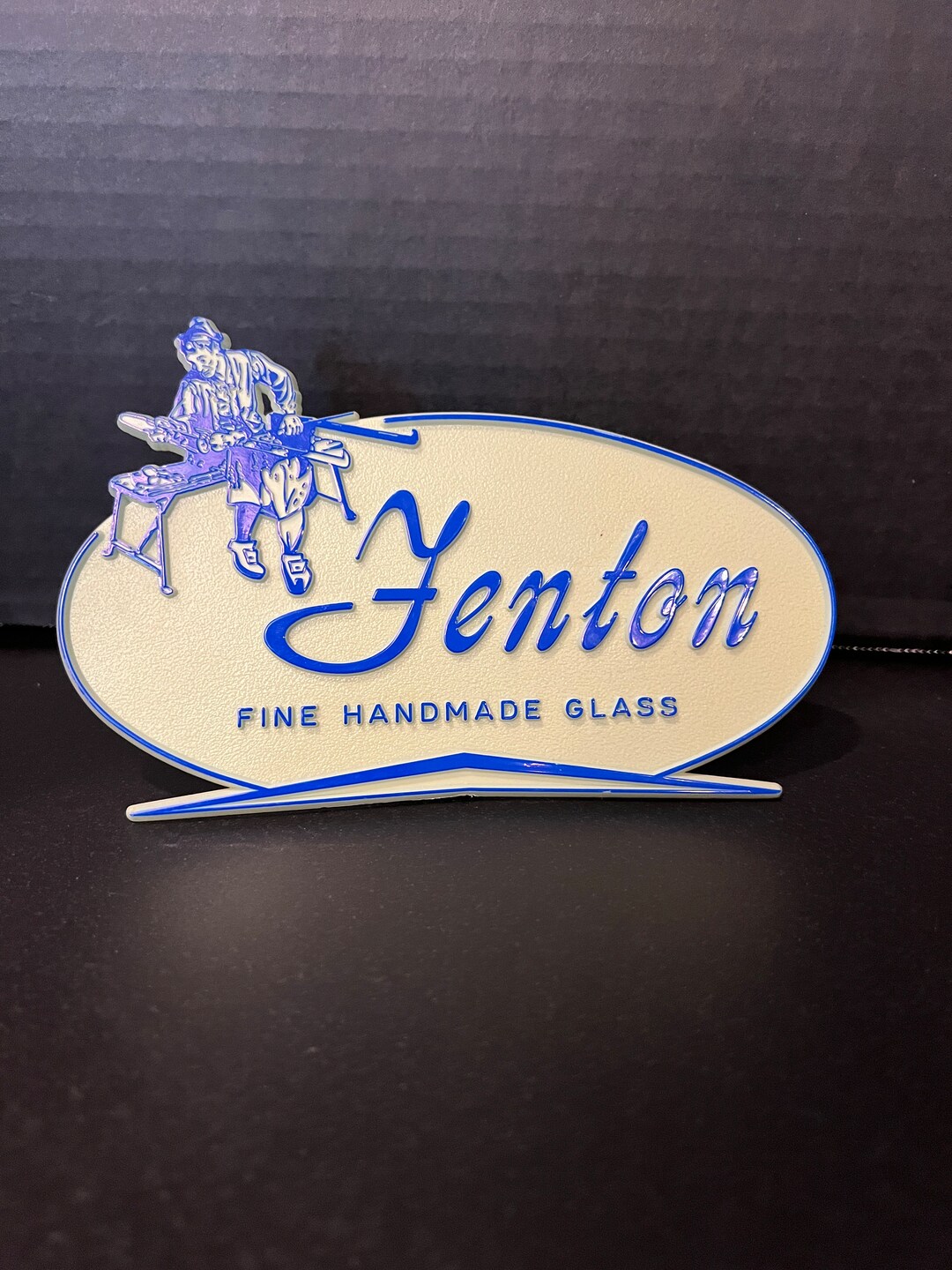 Fenton Dealer Sign Plastic With Glassblower Image - Etsy