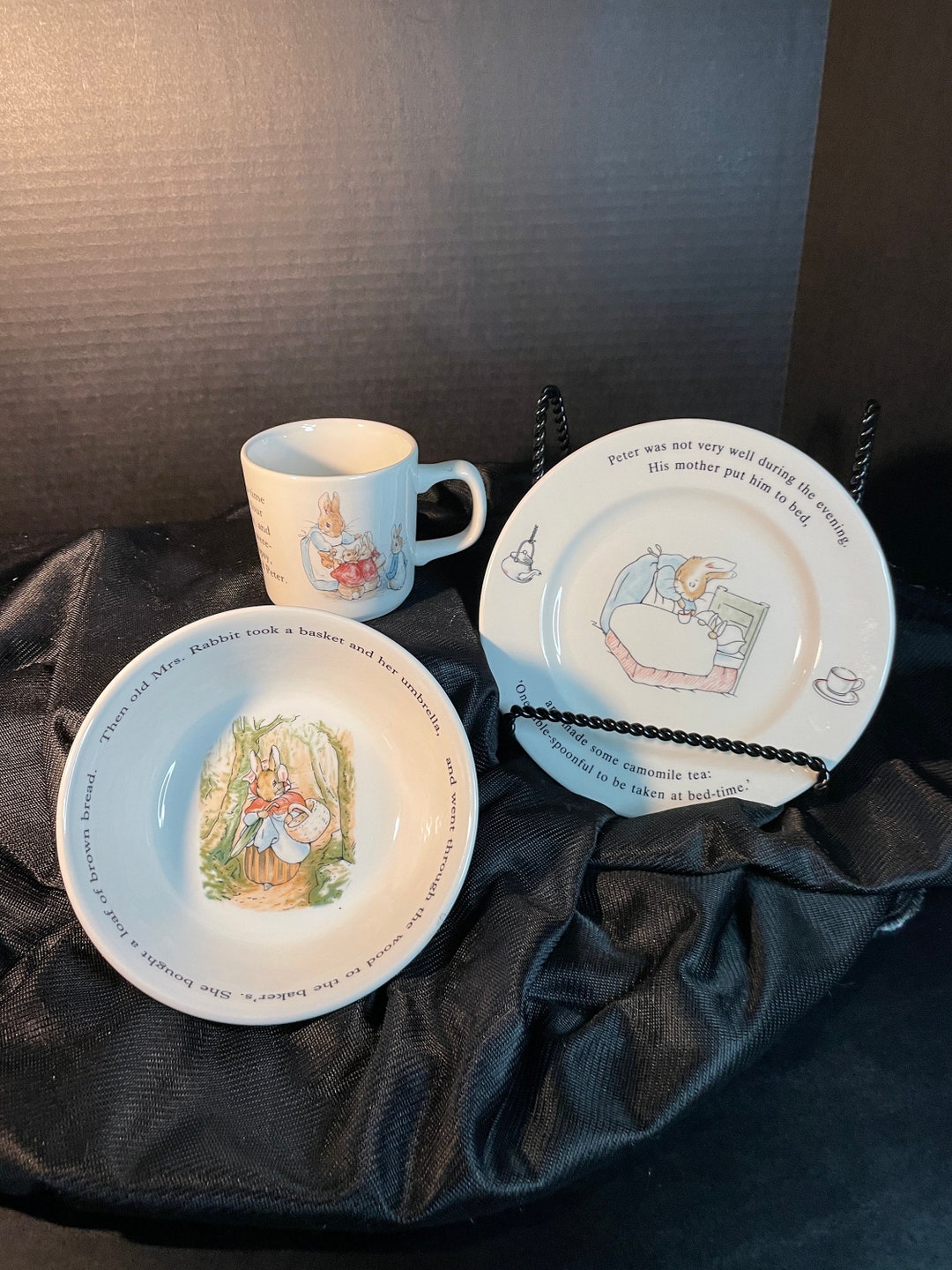 Wedgwood 1993 Peter Rabbit 3 Piece Children's Dinnerware Set - Etsy